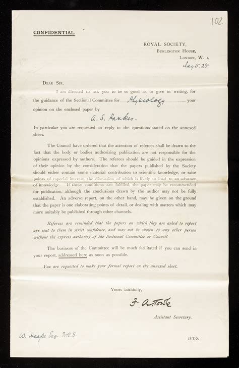 Referees Report By Walter Heape On Paper The Effects On Fertility