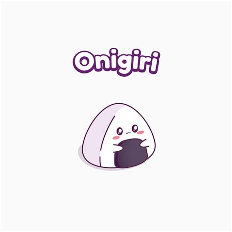 귀여운 주먹밥 벡터 일러스트 레이 션 프리미엄 벡터