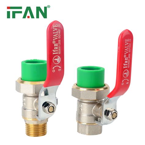 Ifan High Pressure Pn25 Long Handle Male Green PPR Union Ball Valve
