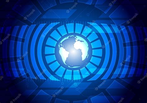 Premium Vector Dark Blue Technology Background