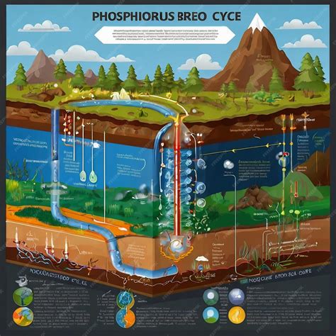 Phosphorus Cycle Biogeochemical Cycle Education Chart Diagram With Explanation Premium Ai