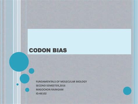 Codon Bias