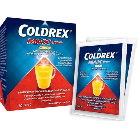 Coldrex Maxgrip Citron 1000mg 10mg 40mg Por Plv Sol Scc 10 V Akci