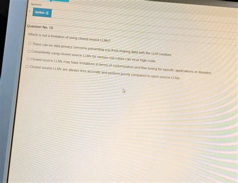 Sections Section Question No Which Is Not StudyX