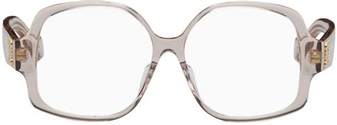 Loewe Pink Square Glasses Ssense Uk