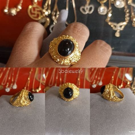 Jual Cincin Cowok Ukiran Bali Model Bomo Barong Bahan Kuningan Lapis