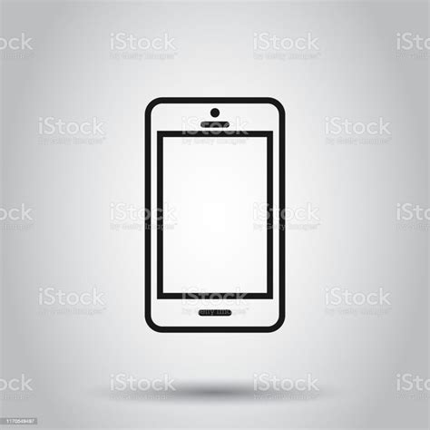 平面樣式中的電話設備簽名圖示隔離背景上的智慧手機向量插圖電話業務理念向量圖形及更多互聯網圖片 互聯網 使用電話 便攜式資訊設備