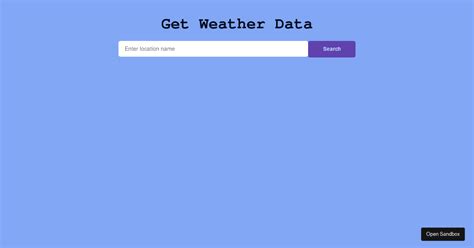 Weather App Codesandbox