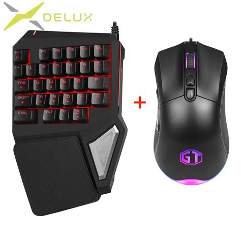 Delux Mini Keyboard T9 Pro Gaming Mouse 626 Wired Professional Gaming 7