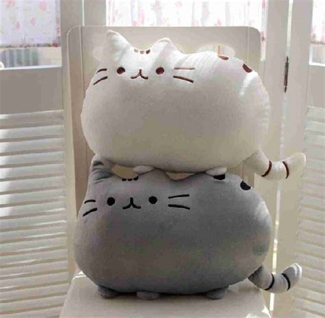 Pusheen Cat Plush Cushion Grey Fox And Monocle