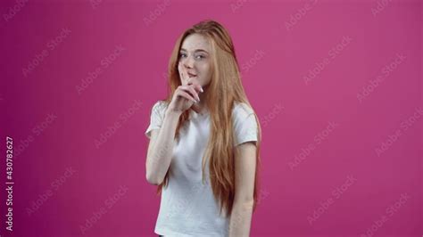 Shh The Portrait Of A Charismatic Beautiful Young Woman Who Puts Her