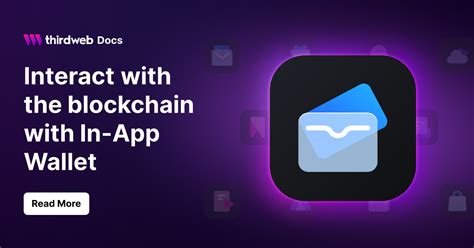 Interact With The Blockchain Thirdweb In App Wallet