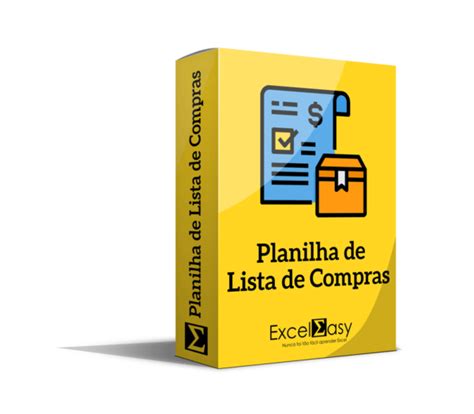 Planilha de Lista de Compras Comparativo de Preços Loja Excel Easy