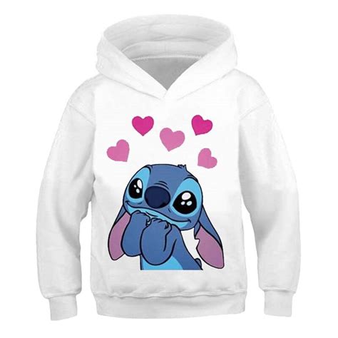 Sudaderas De Algodón Para Niños De Stitch Sudaderas Con Capucha De