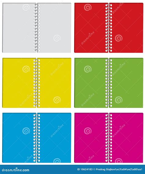 Set Of Colour Notepad Stock Vector Illustration Of Lined 10624183