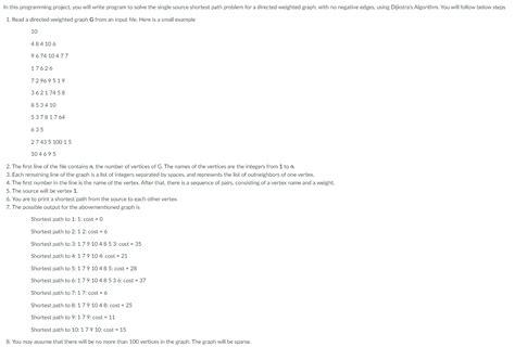 Solved In This Programming Project You Will Write Program Chegg Com