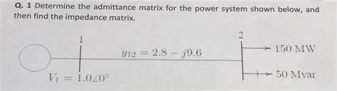 Solved Q 1 Then Find The Impedance Matrix Determine The