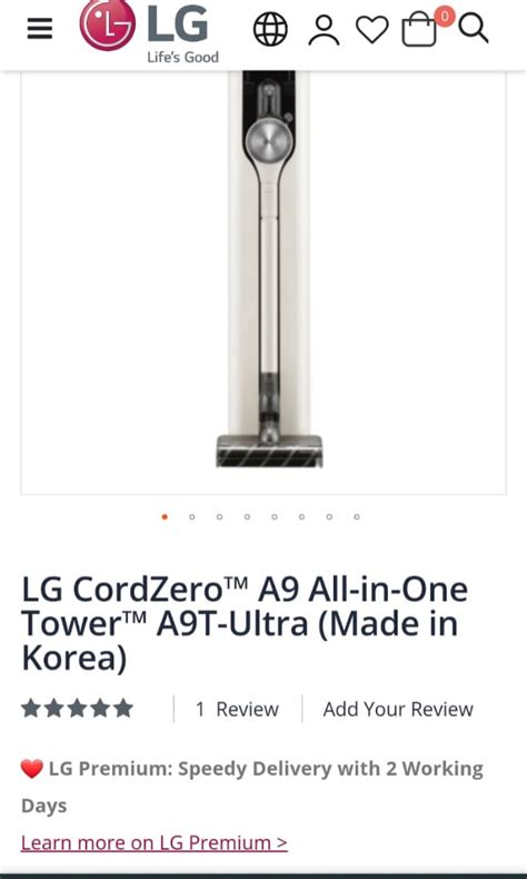 LG cord Zero Vacuum cleaner, 家庭電器, 吸塵機 ＆ 家居清潔電器 - Carousell