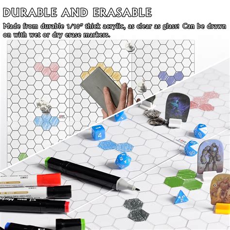 Acrylic Game Mat 1 Hex Grid Overlay Set Of 2 7 X Vicedeal