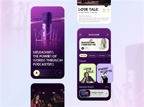 Podcast Ui Designs Themes Templates And Downloadable Graphic Elements
