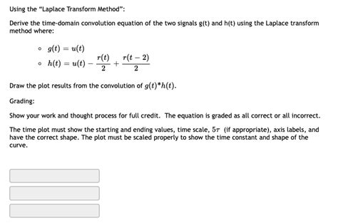 Solved Using The “laplace Transform Method Derive The