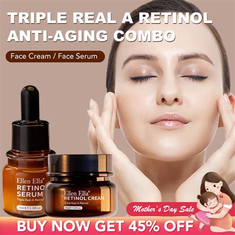 ELLEN ELLA Triple Real A Retinol Anti Aging Face Cream And Serum Buy 1