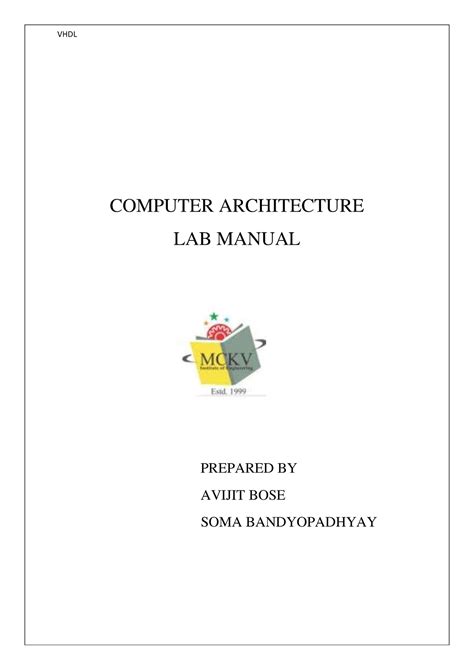 VHDL Lab Manual Bachelor Of Technology IPU Studocu