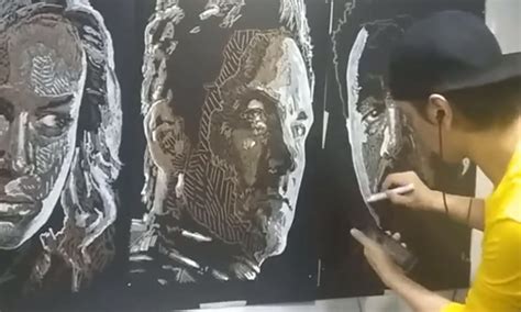 Avengers Filipino Artist Draw Mcu Characters Using Metallic Sharpie