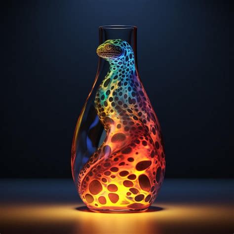 premium photo lava lamp with intricate patterns on its skin ai generative