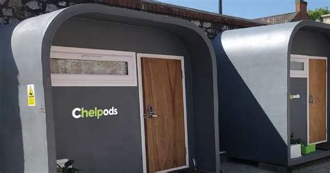 Pods For Homeless In Uk Town Equipped With Bed And Chemical Toilet