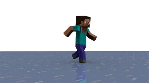 Edit Free Photo Of Minecraft Block Ice Steve Run