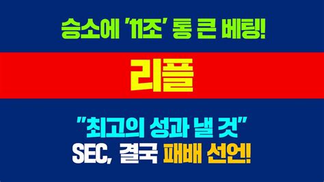 Sec 결국 패배 선언 Youtube