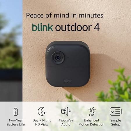 Amazon Com Blink Outdoor 4 Wireless Smart Security Camera Two Year Battery Life Two Way