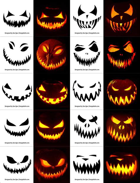420 Free Printable Halloween Pumpkin Carving Stencils Patterns Designs Faces Ideas Artofit