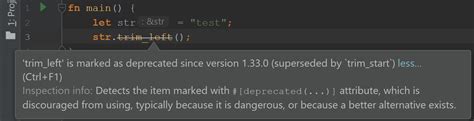 Support Deprecation Attributes · Issue 3564 · Intellij Rustintellij