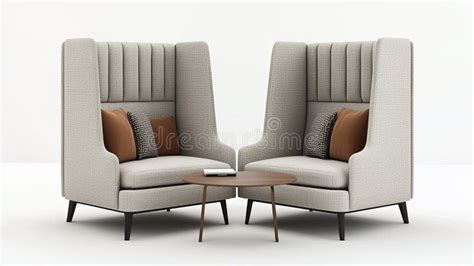 A Single Modern Seating Arrangement Styled With Bold Neutral Tones In