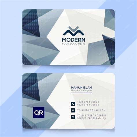 현대 비즈니스 카드 디자인 서식 파일 프리미엄 벡터