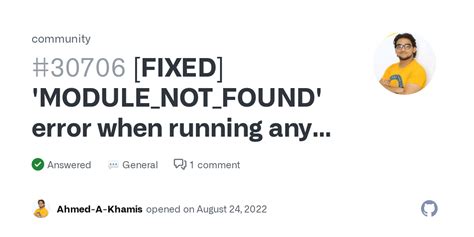 Fixed Module Not Found Error When Running Any Npm Command