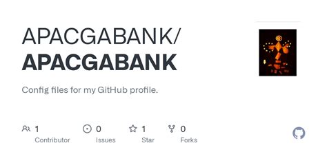 GitHub APACGABANK APACGABANK Config Files For My GitHub Profile