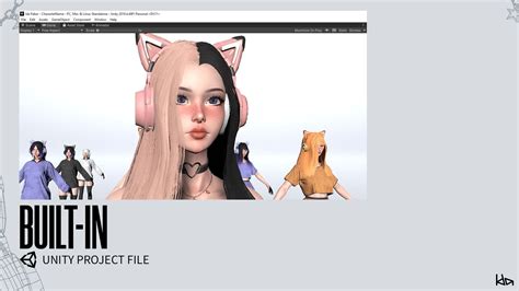 3d Model Gamer Girl Game Ready Vr Ar Low Poly Cgtrader