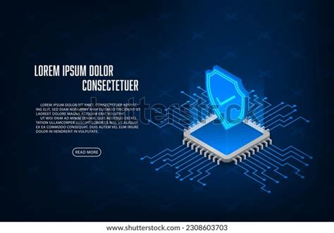 Vector Shield Isometric Security Cpu Microchip Stock Vector Royalty Free 2308603703 Shutterstock