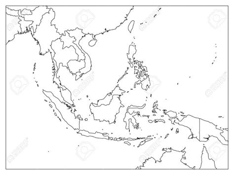 Southeast Asia Political Map Blank