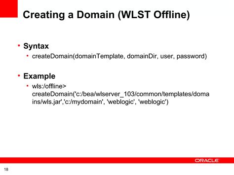 Weblogic Scripting Tool Overview Ppt