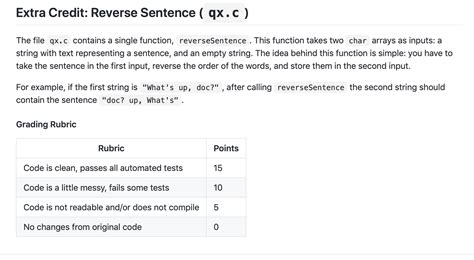 Solved Extra Credit Reverse Sentence Qxc The File Qxc