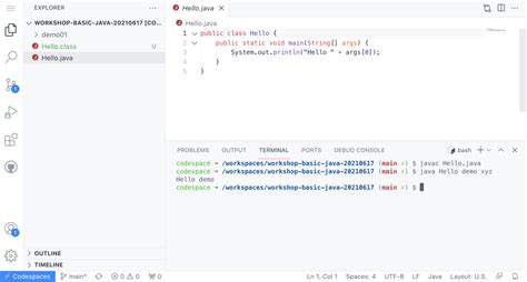 สวัสดี Github Codespace