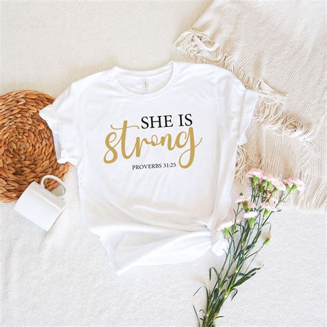 She Is Strong SVG Proverbs 31 25 Bible Svg Gift For Her By