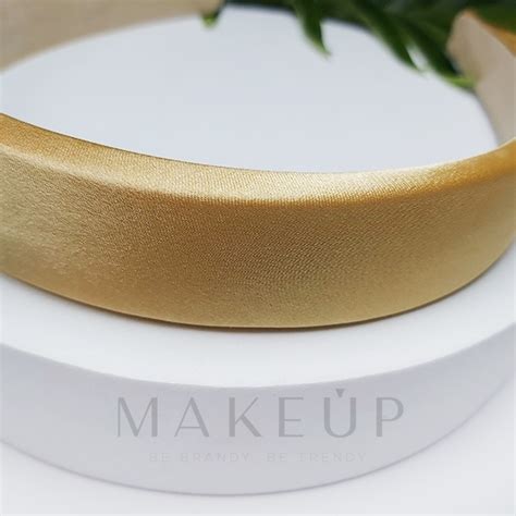 Yeye Wide Satin Hair Band Golden Makeup