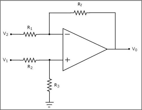 Subtractor Circuit Using 741 Op Amp Circuit Diagram