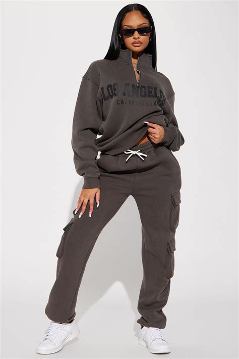Los Angeles Cargo Jogger Set Acid Wash Fashion Nova