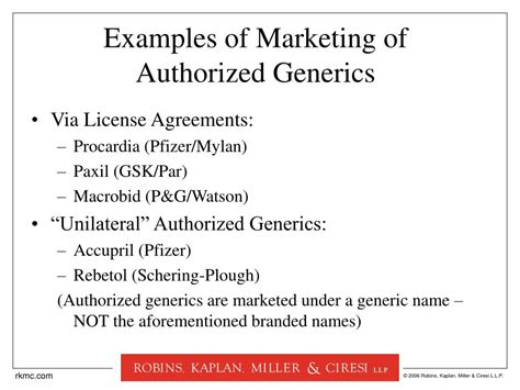 Ppt “authorized Generics” Windfall To Consumers Or New Strategy To